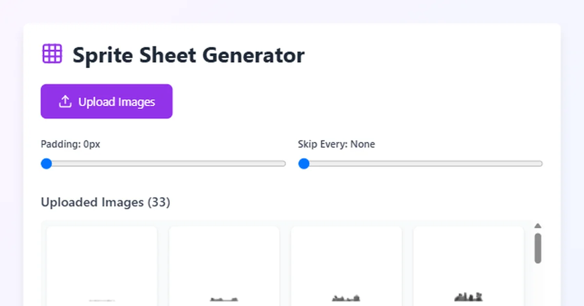 Free Sprite Sheet Generator - Create Game Sprites Online | Claude