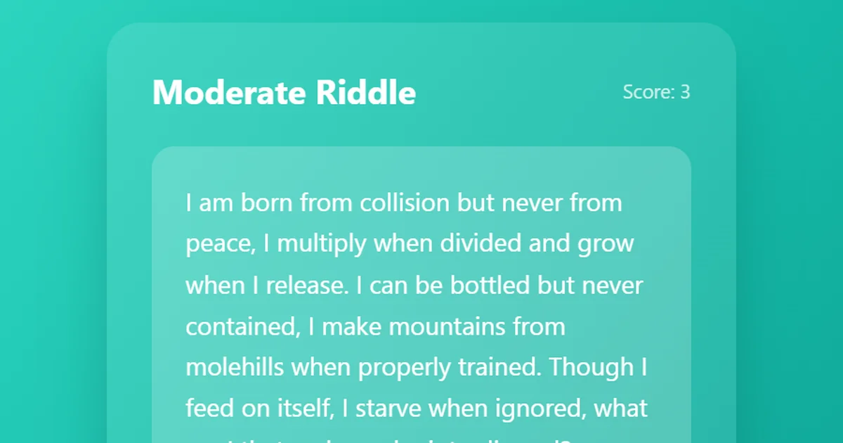 My Riddle App | Claude