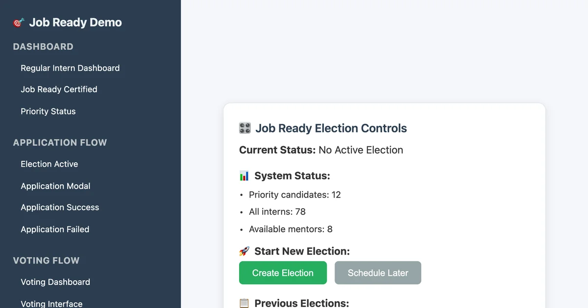 Job Ready Status - Complete Demo UI | Claude