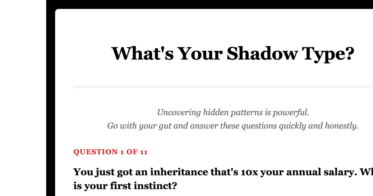 What's Your Shadow Type? - Interactive Quiz | Claude