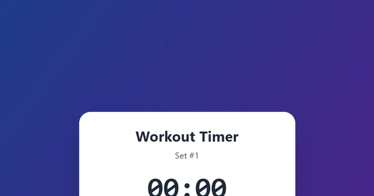 Workout Stopwatch Timer | Claude