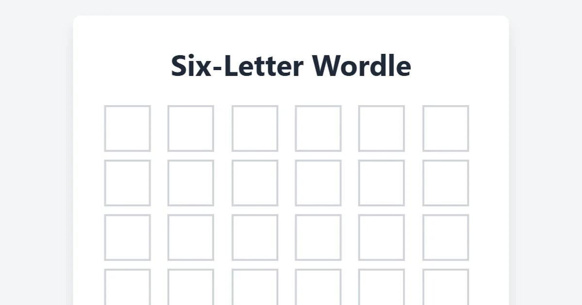 Six-Letter Wordle Game | Claude