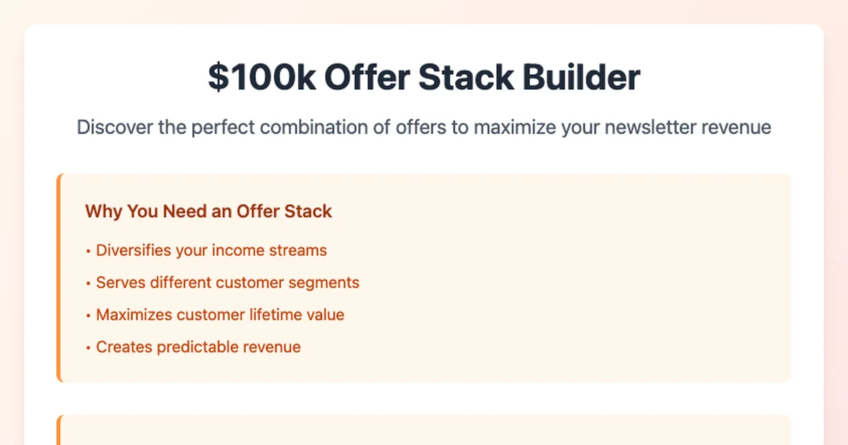 Build Your Million-Dollar Offer Stack Quiz | Claude