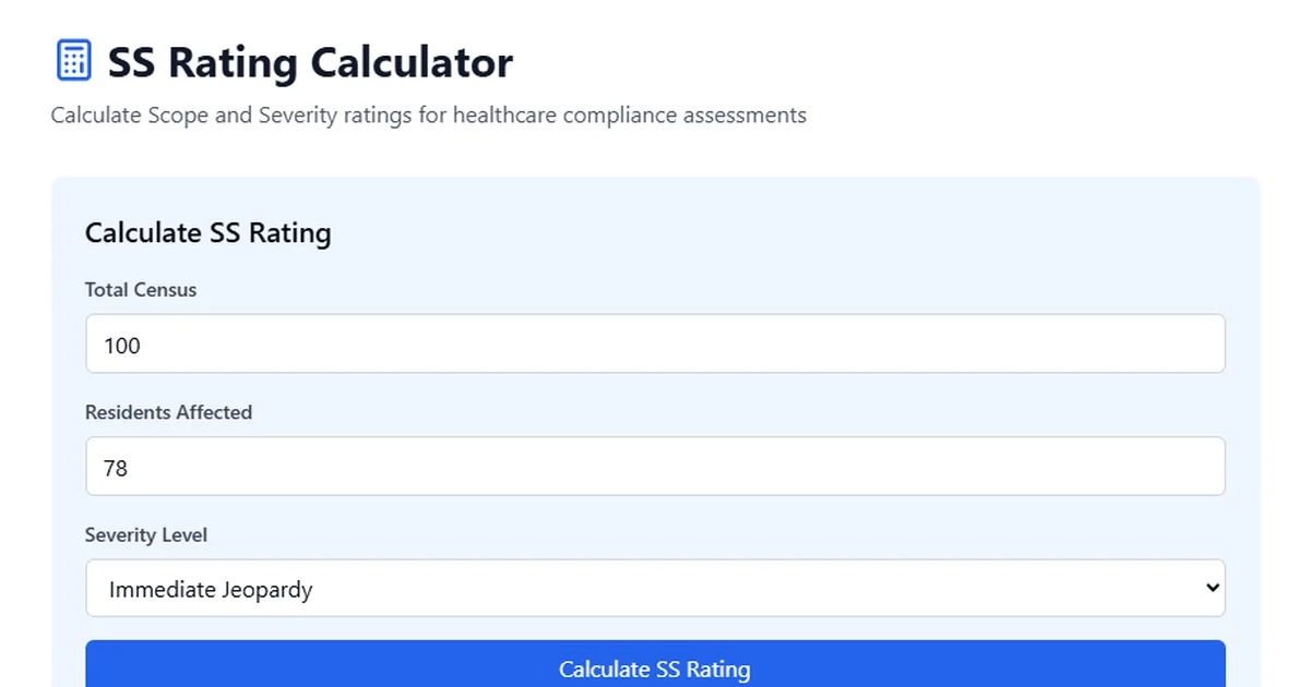 SS Rating Calculator System | Claude