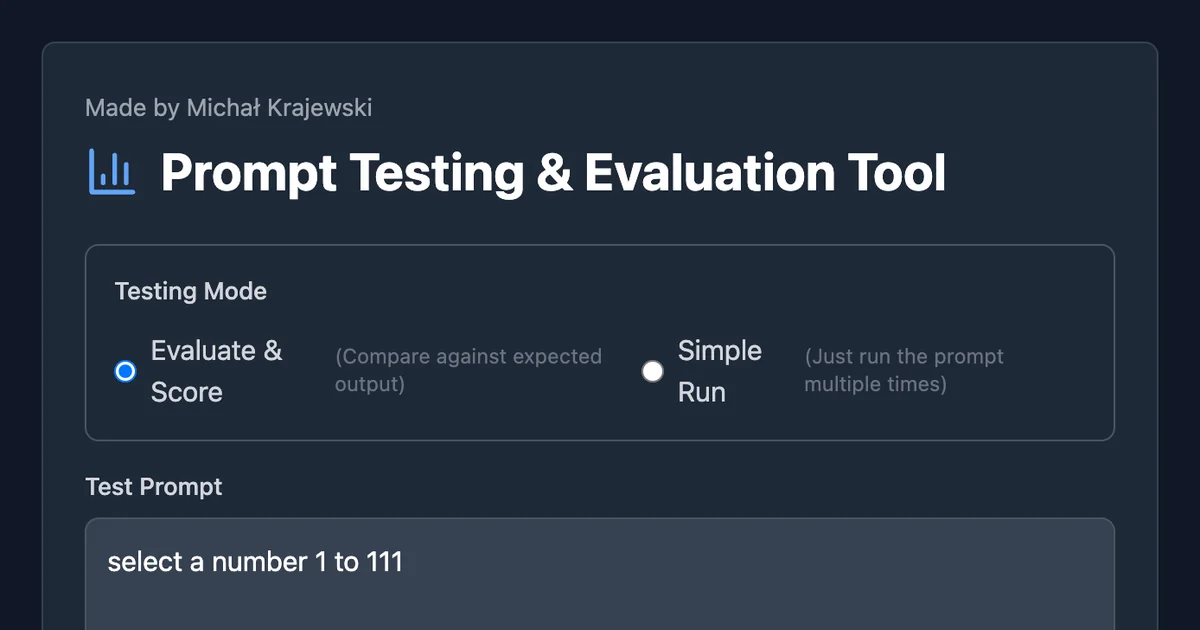 Prompt Testing & Evaluation Tool | Claude