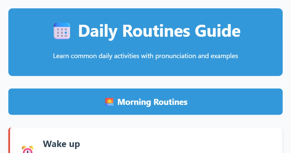 Daily Routines Guide for B1 English Students | Claude | Claude