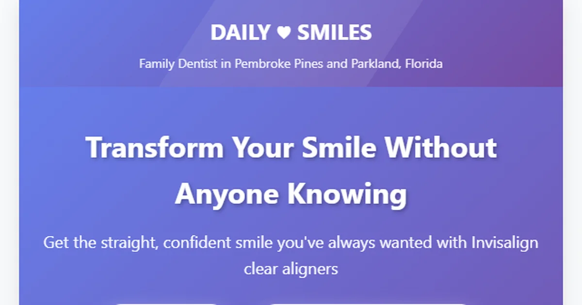 Daily Smiles Invisalign Email Marketing Flyer | Claude