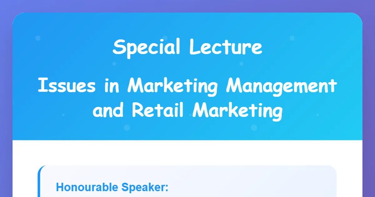 Special Lecture Flyer - Abhisek Saha | Claude