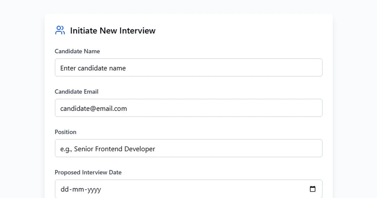 Interview Scheduling Agent - Angular UI | Claude