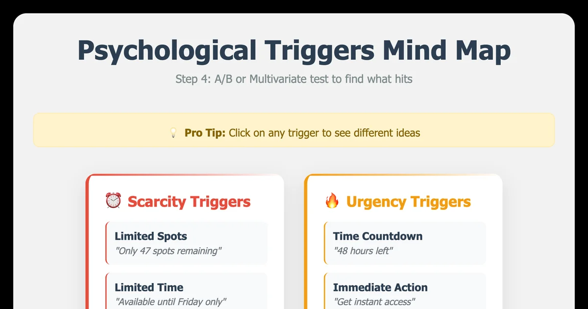 Psychological Triggers Mind Map for AdLeaks | Claude
