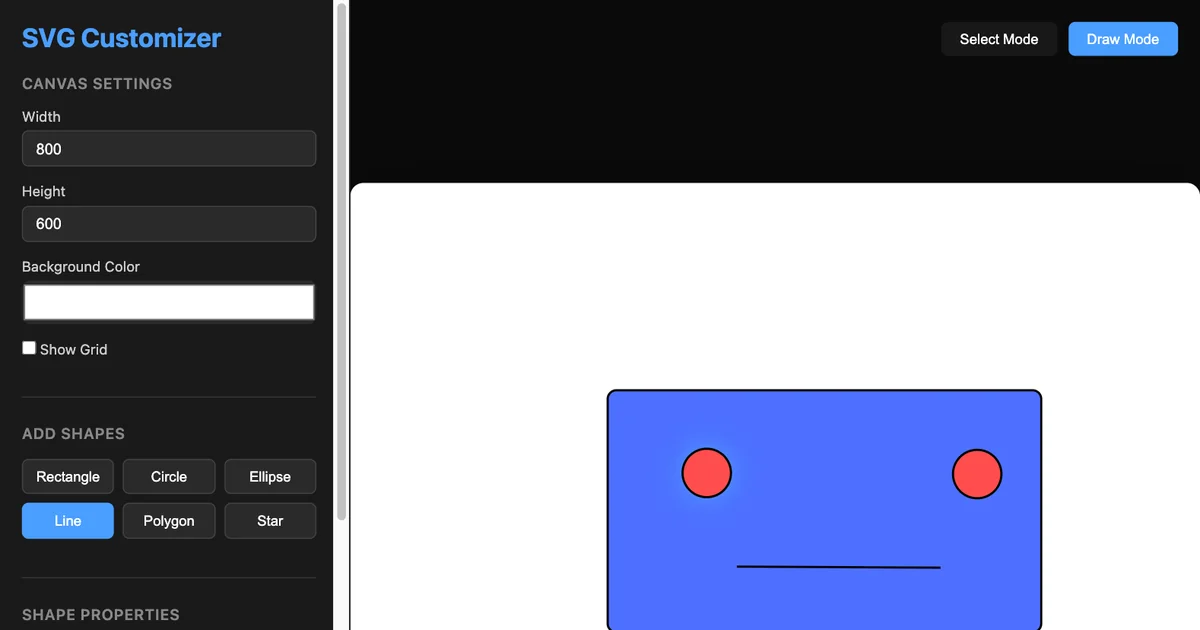 Highly Customizable SVG App | Claude