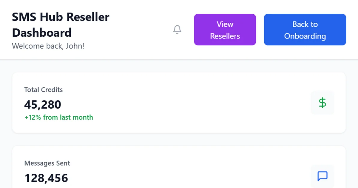 SMS Hub Reseller Platform | Claude