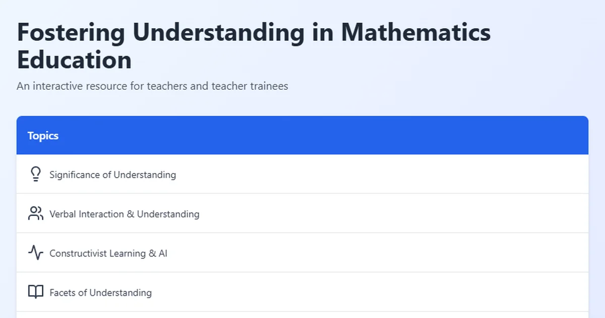 Mathematics Education Guide: Fostering Student Understanding | Claude