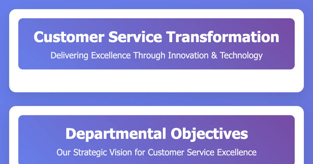 Customer Service Transformation Presentation | Claude