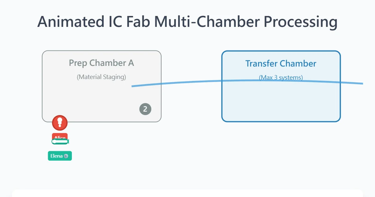 Interactive IC Fab Multi-Chamber Processing Animation Tool | Claude