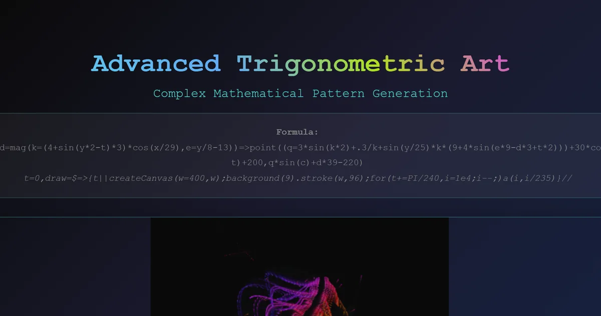 Advanced Trigonometric Art Animation | Claude
