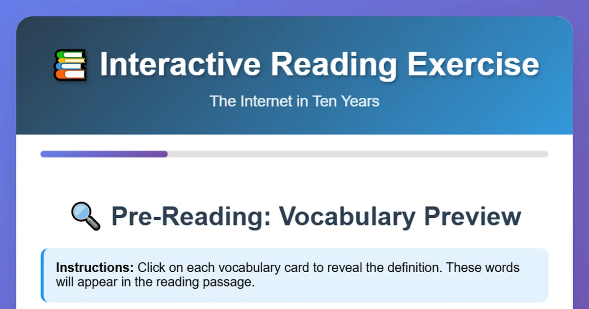 Interactive Reading: The Internet in Ten Years | Claude