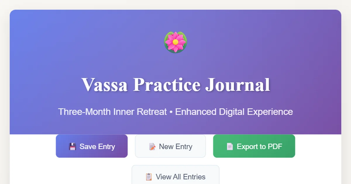 Enhanced Vassa Digital Journal - With Save/Export | Claude