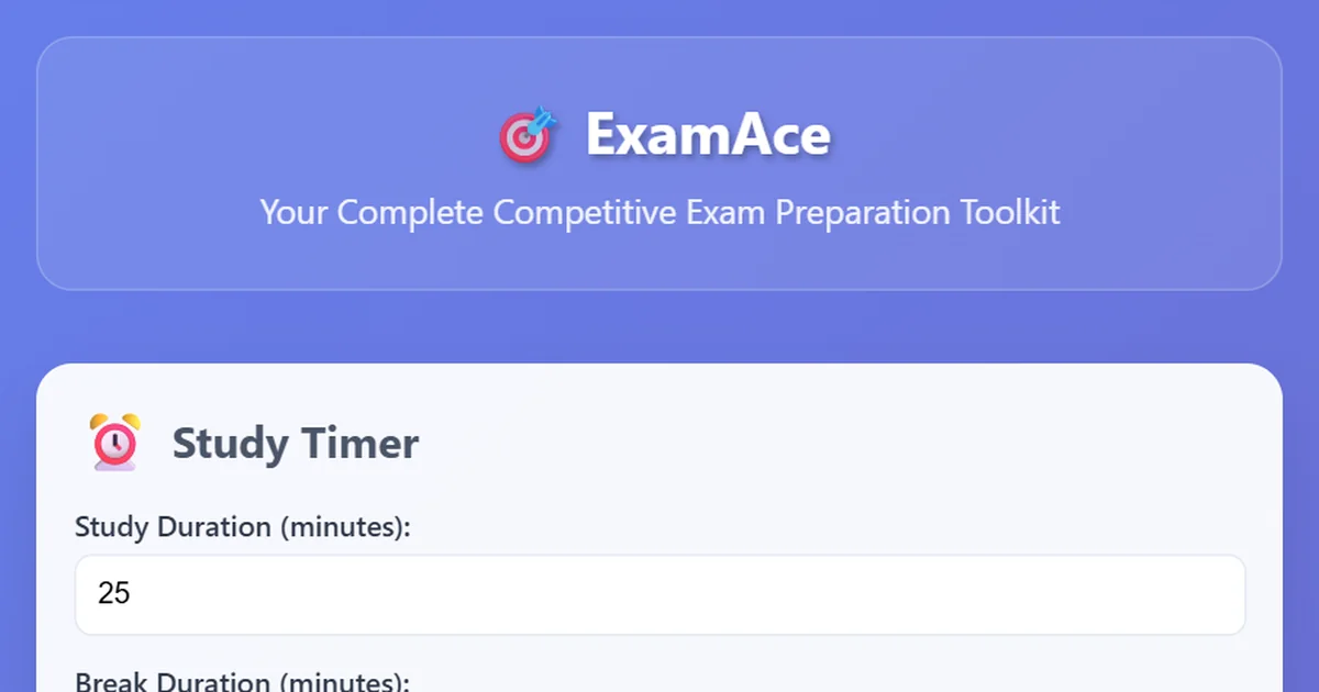 Competitive Exam Preparation Tools | Claude